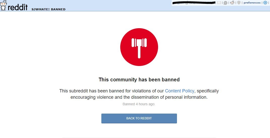 Reddit Bans /r/SJWHate In Recent Spate Of Ideologically-Motivated Actions Reddit Bans /r/SJWHate In Recent Spate Of Ideologically-Motivated Actions